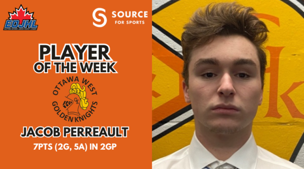 Golden Knights Jacob Perreault named Week 7 Source for Sports Player of ...